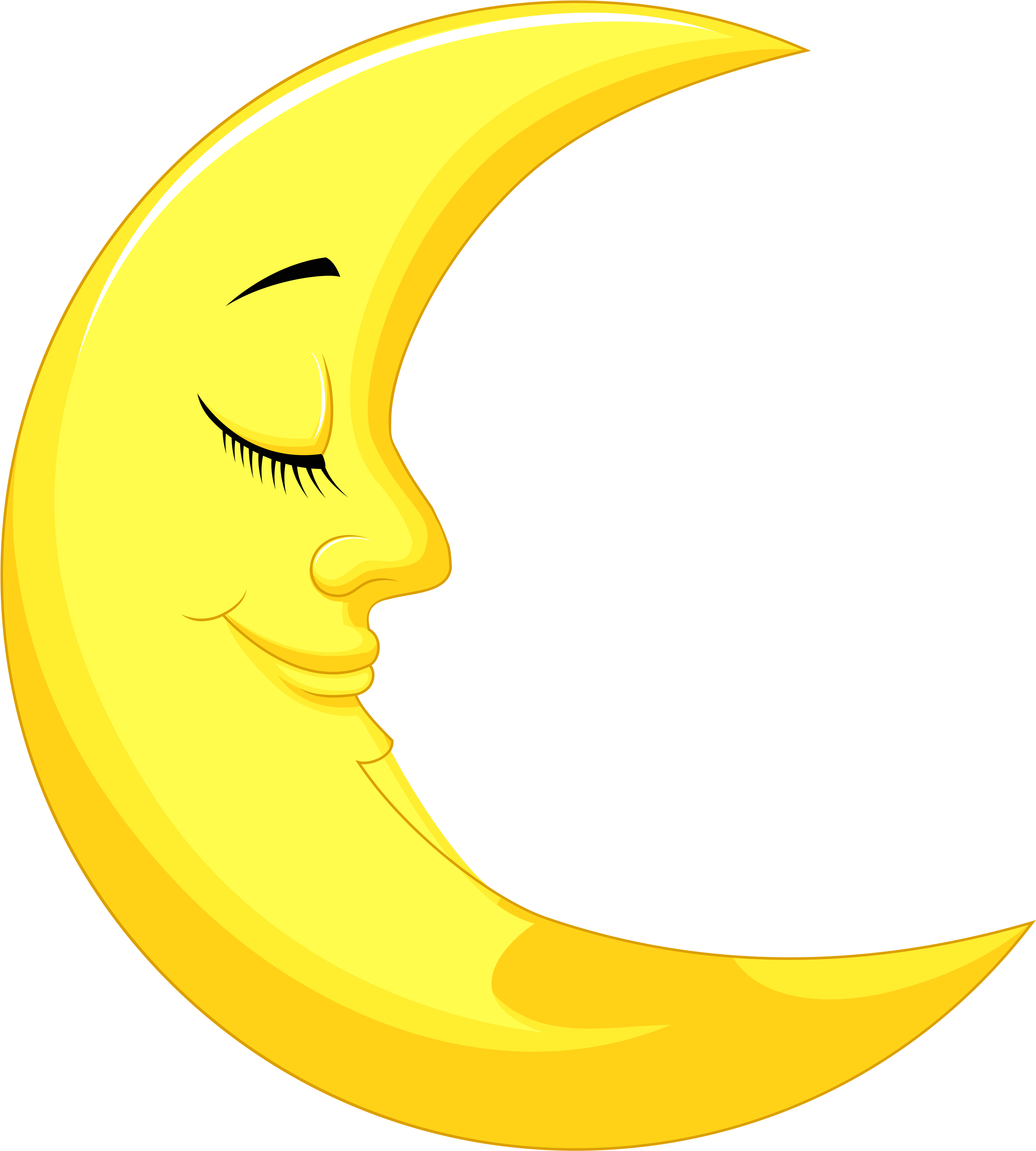 Cute Yellow Moon Png Clipart Picture - Animated Picture Of A Moon, png ...