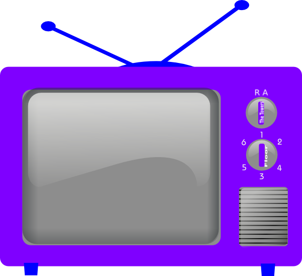 Download HD Blue Television Clip Art - Television Clip Art Blue ...