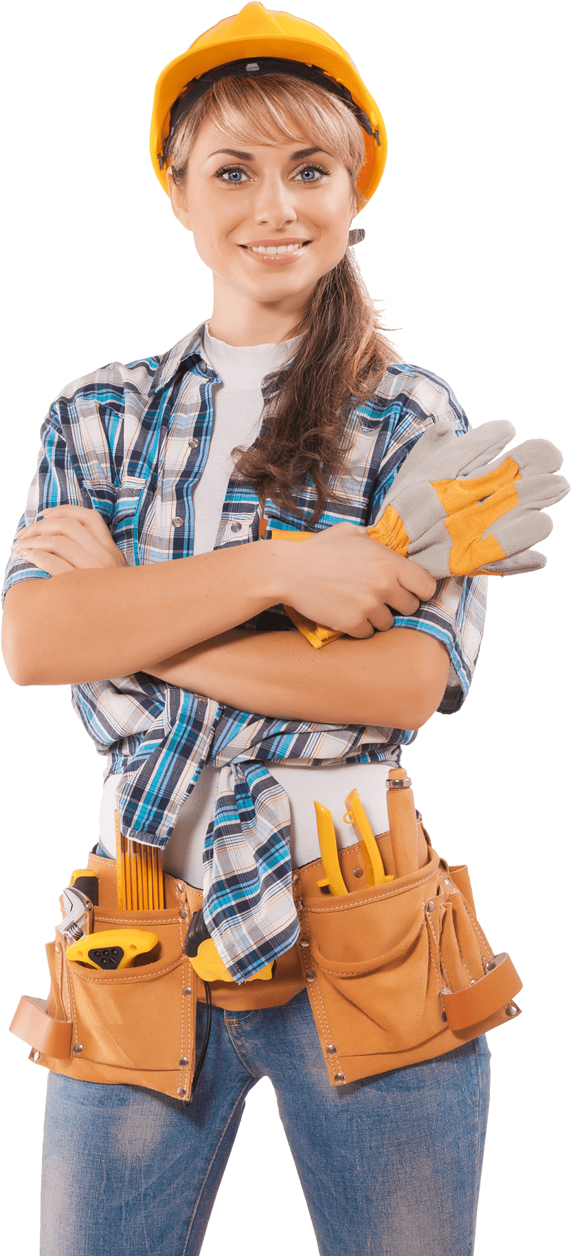 Download HD Workers - Female Construction Worker Transparent PNG Image ...