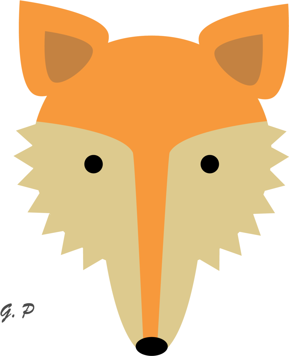 Download HD Fox Clipart Simple - Clip Art Fox Face Transparent PNG ...