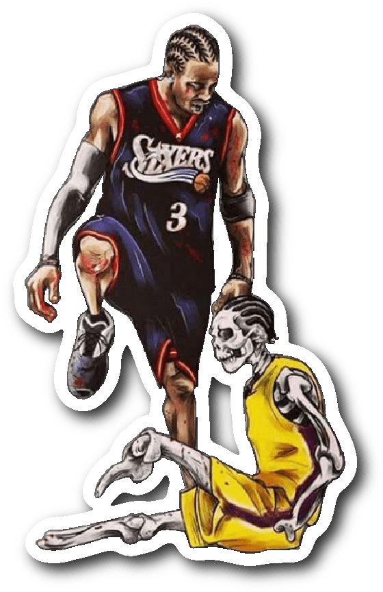 Download HD Sticker Allen Iverson The Step Over Vinyl Sticker - Allen ...