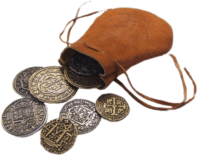 Download Money Pouch And Coins Png - Bolsa De Couro Medieval - HD ...