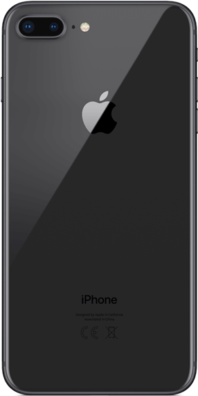 Download Iphone 8 Plus Png Clip Black And White Library - Back Of ...