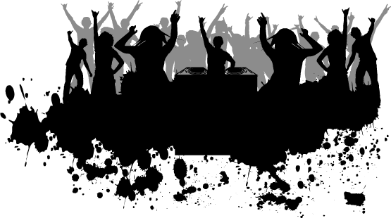 Download HD Party People Dj - Party People Silhouette Png Transparent ...