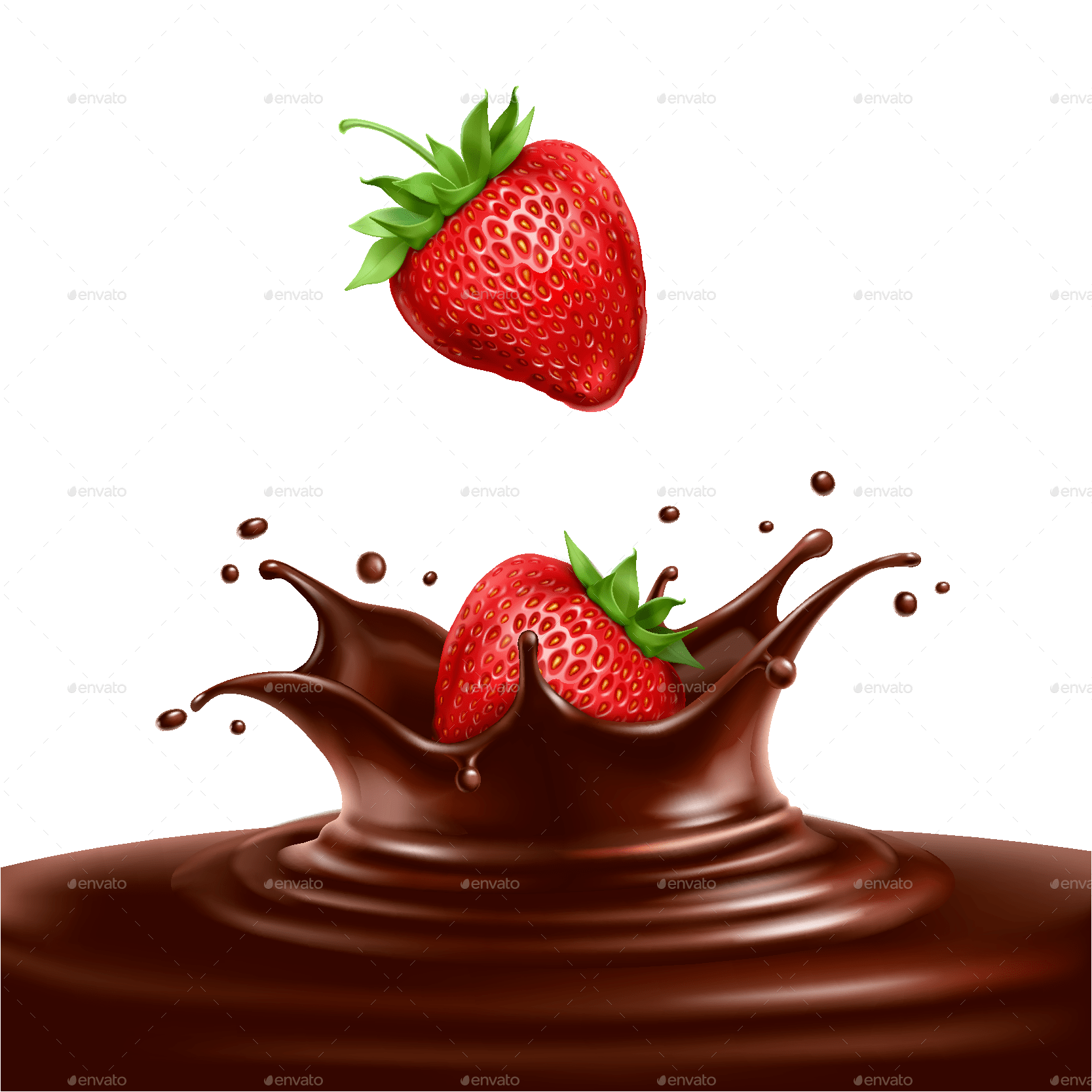 Download Strawberries Dipped In Chocolate Vector - HD Transparent PNG ...