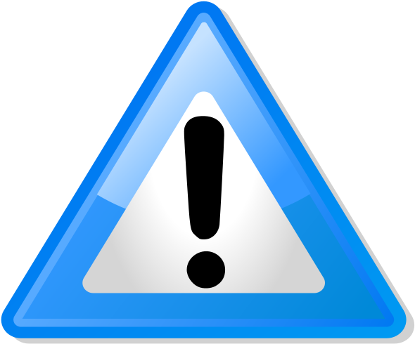 Download HD 600px-warning Sign Blue Setting White - Blue Important ...