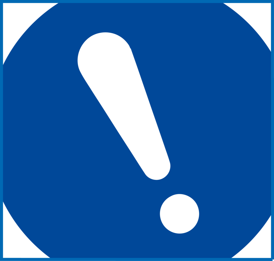 Download Blue Warning Sign Clipart Warning Sign Safety Signage - HD ...