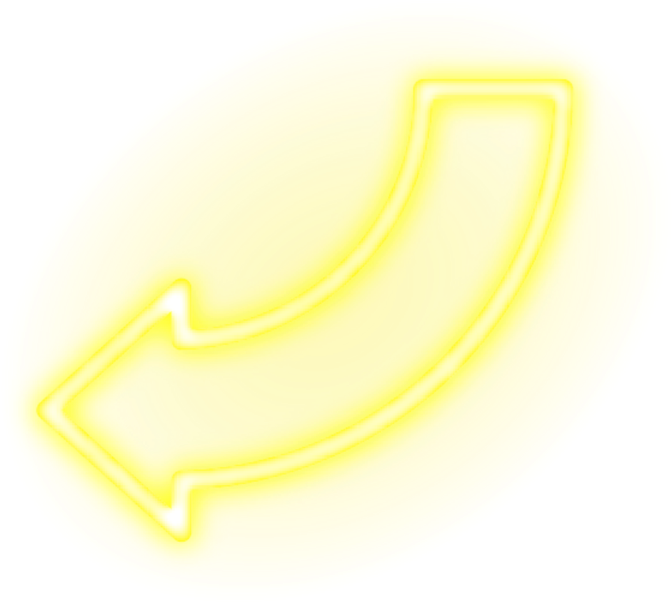 Download Ftestickers Arrow Neon Luminous Yellow - Neon - HD Transparent ...