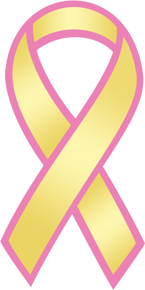 Download HD Cancer Ribbon Vector - Gold And Pink Cancer Ribbon ...