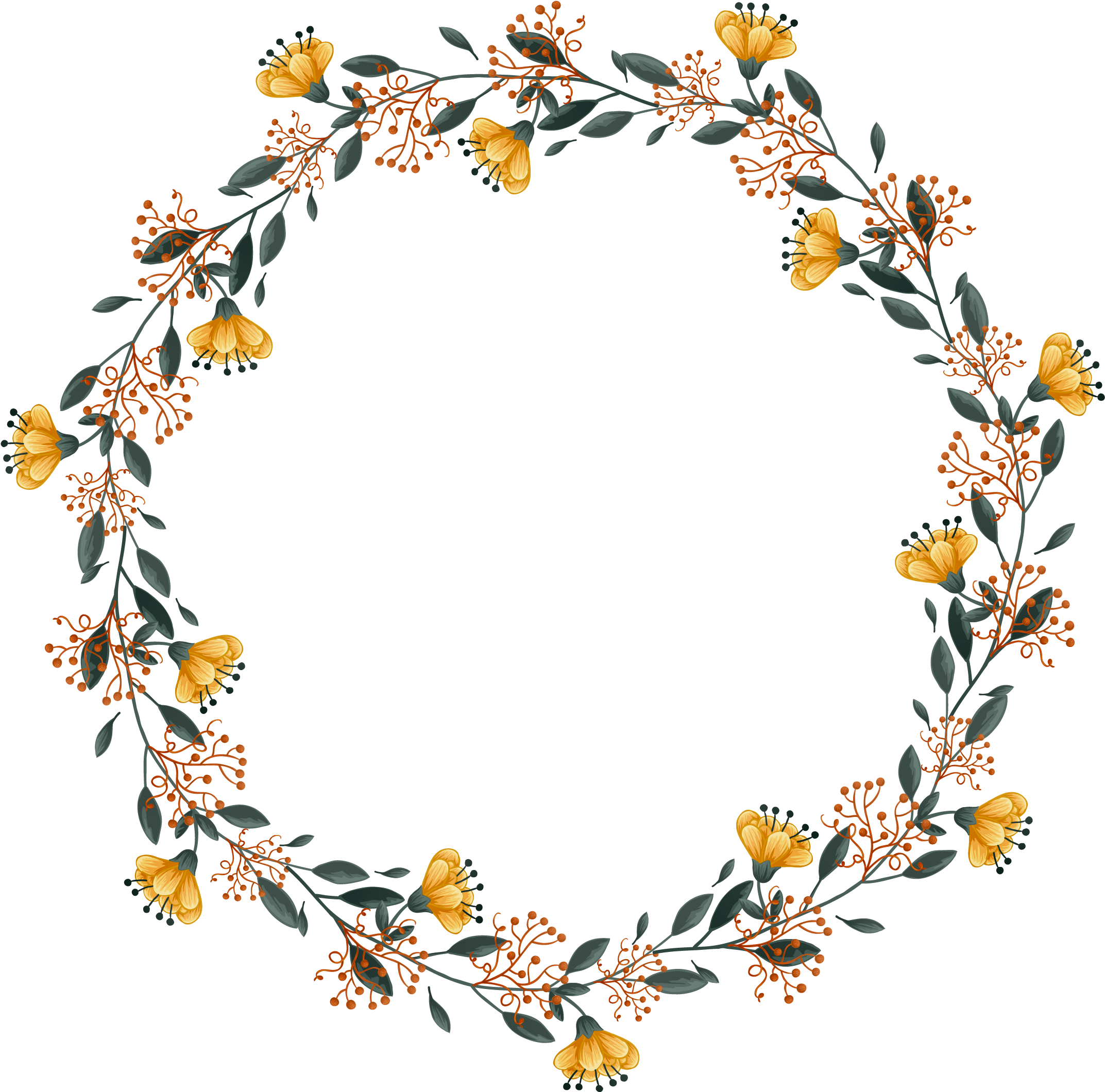 Download Wreath Transprent Free Download - Vector Circle Wedding Png ...