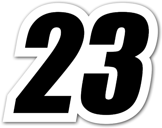 Download 23 Racing Number Sticker - Numeros 23 - HD Transparent PNG ...