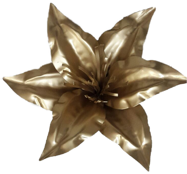 Download Gold Lily Flower, Metal Flower Wall Art - Gold - HD ...
