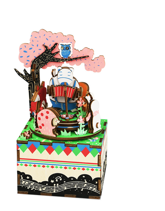 Download 3d Rotating Music Box Diy Kit - Music Box - HD Transparent PNG ...