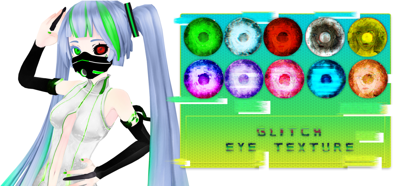 Download Mmd Glitch Eye Texture Darthsky Parts Png Mmd Glitch - Mmd Tda ...