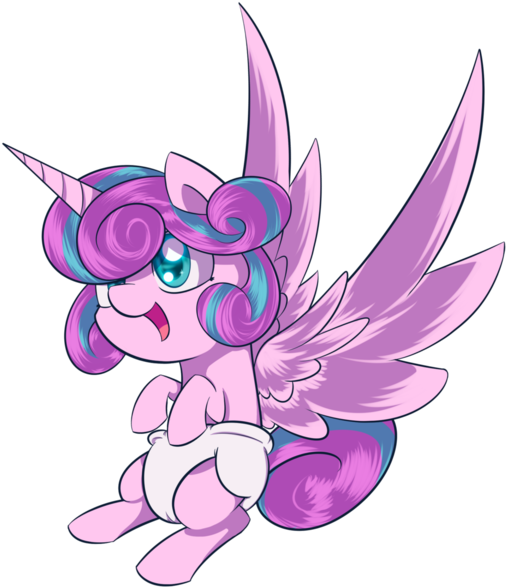 Download HD Cute Flurry Heart Big Wings And White Diaper - My Little ...