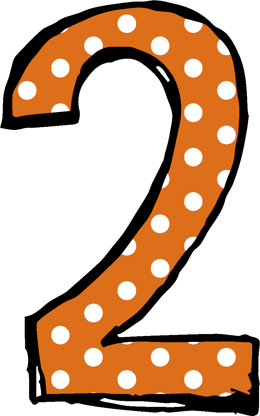 Download HD Cute Numbers Clipart 1 - Number 2 Clipart Transparent PNG ...