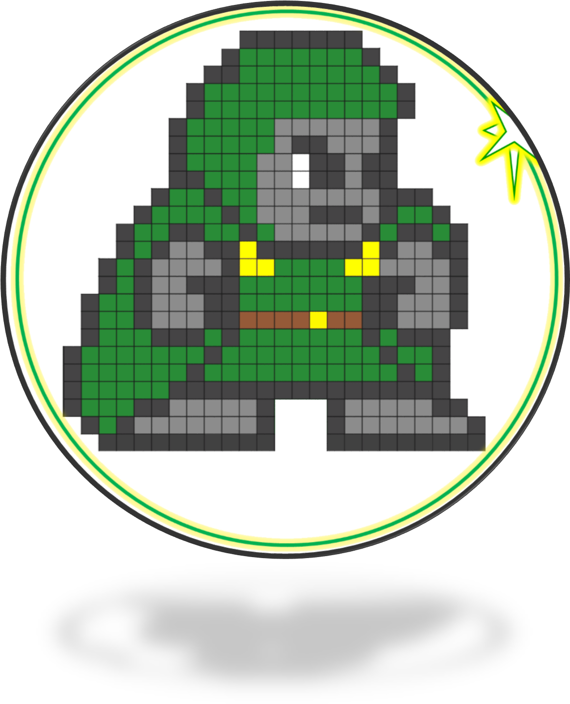 Download HD Little Man With Green Cloak And Brown Belt - Dr Doom Pixel ...