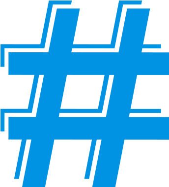 Download HD Hashtags - Blue Hashtag Png Transparent PNG Image - NicePNG.com
