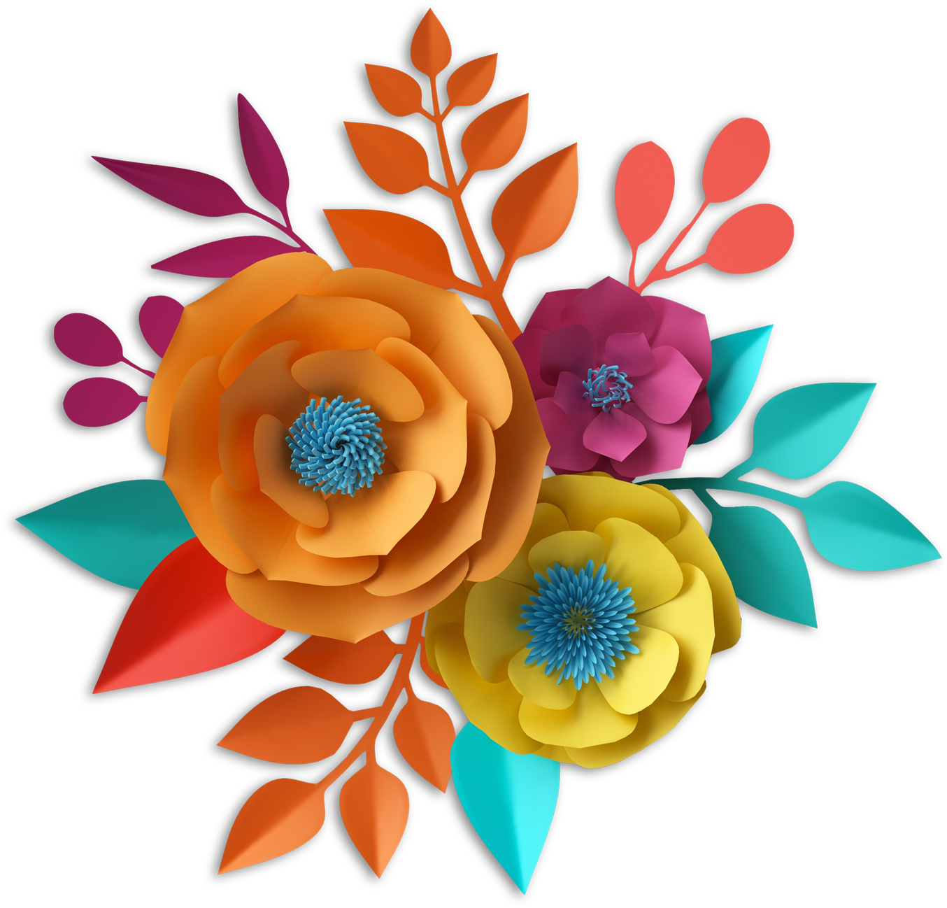 Download HD Let's Fiesta - Paper Flowers Transparent PNG Image ...