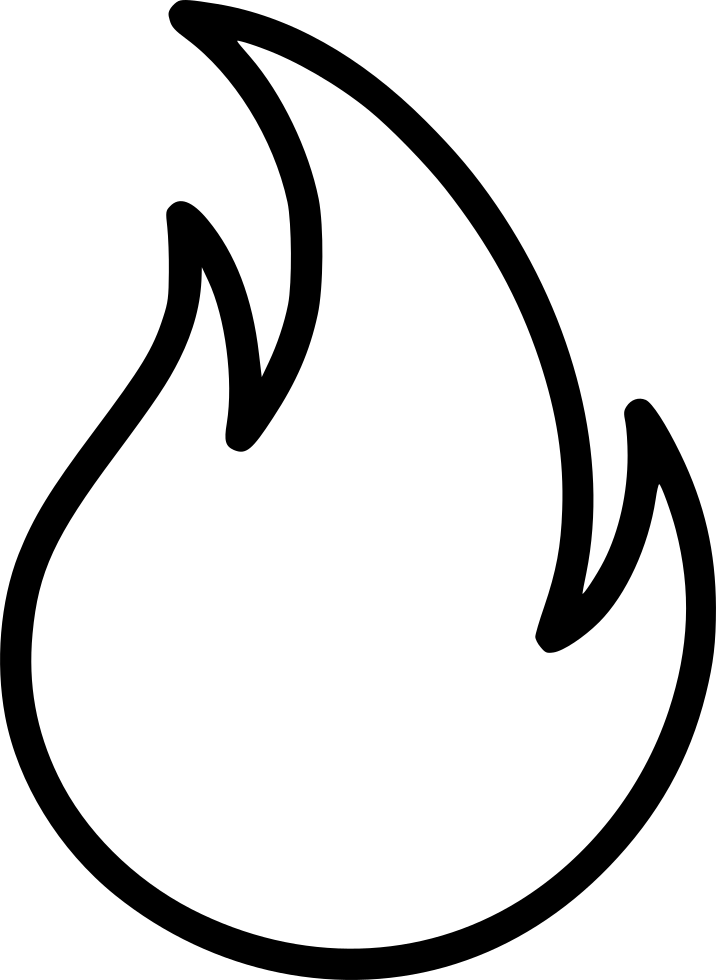 Download HD Png File Svg - Flame Emoji Outline Png Transparent PNG ...