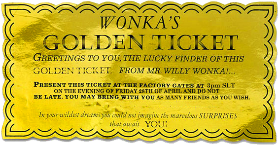 Wonka Golden Ticket Wonka Png Png Image Transparent Png Free | Images ...