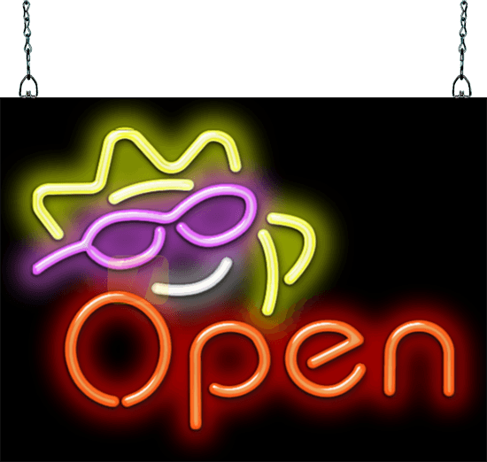 Download HD Sunshine Neon Open Sign - Neon Sign Transparent PNG Image ...