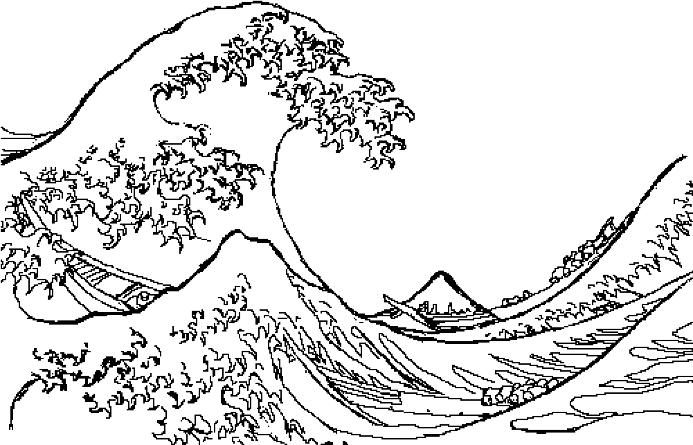 Download Sea Waves Png - Great Wave Line Drawing - HD Transparent PNG ...