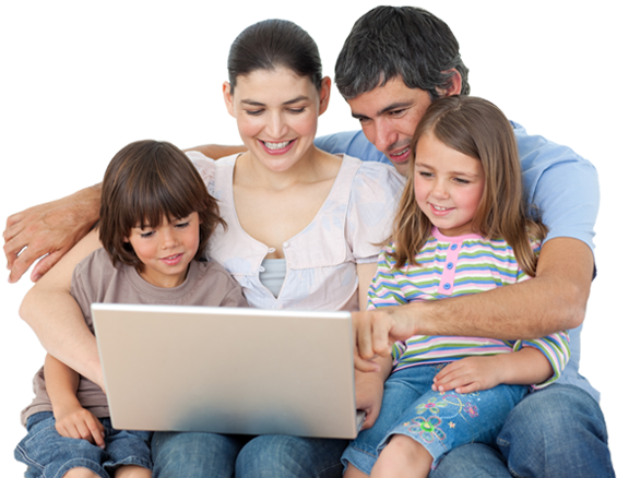 Download HD Familia-internet2 - Familia Usando Internet Png Transparent ...