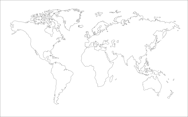 Download Clipart World Map Outline - World Map - HD Transparent PNG ...