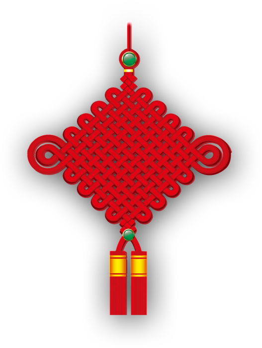 Download HD Red Vintage Chinese Knot Decoration Vector - Knot ...