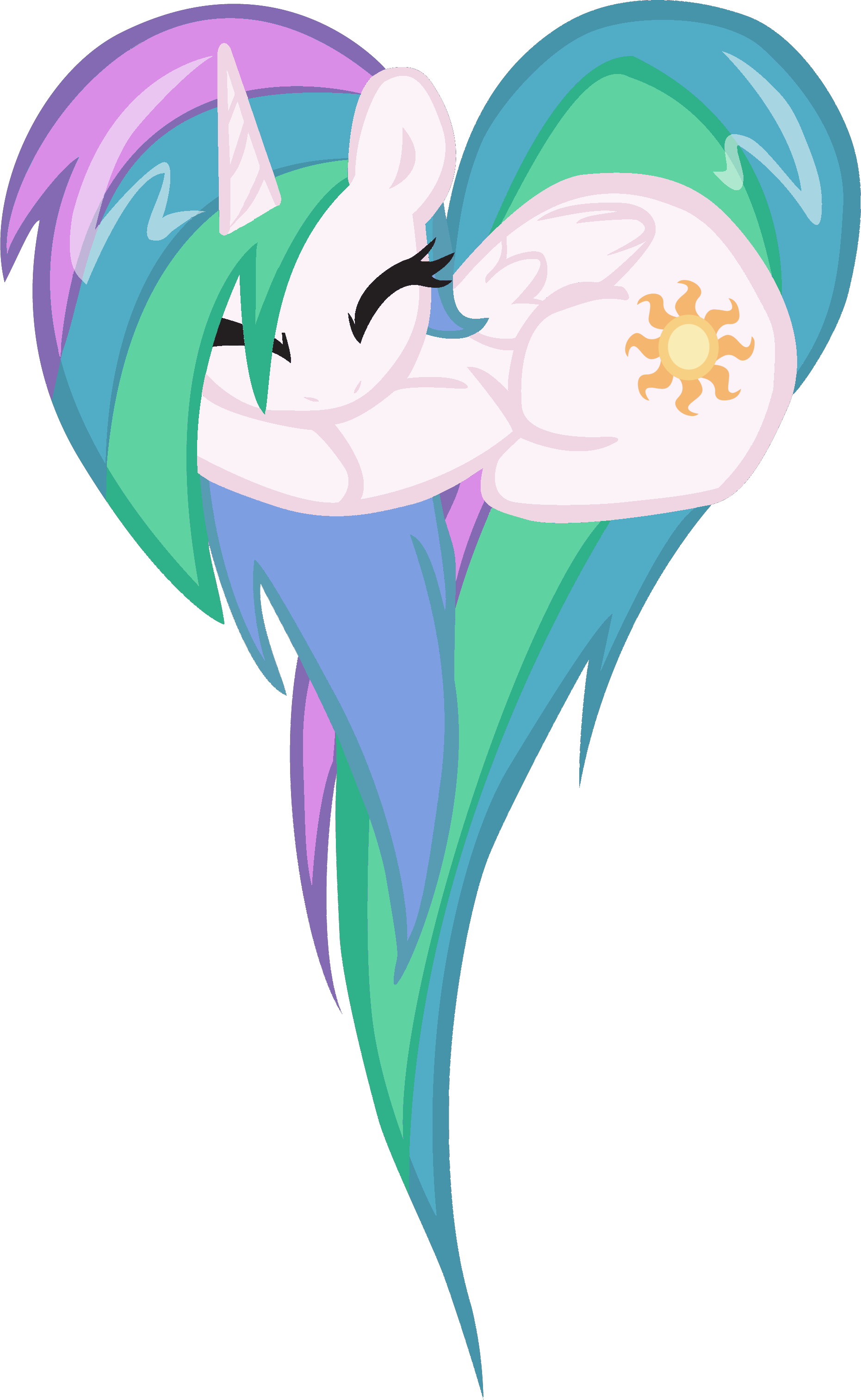 Download Fanmade Celestia Heart Pony - Mlp Heart - HD Transparent PNG ...
