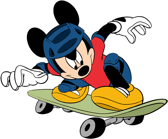 Download Disney Skateboarding Clip Art Disney Clip Art Galore - Mickey ...