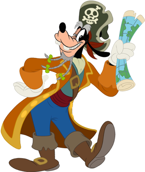 Download Illustration Of Captain Goof-beard Gripping A Rolled - Pirate ...