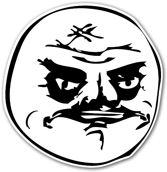 Download Memes Angry Face Sticker - Me Gusta Face - HD Transparent PNG ...