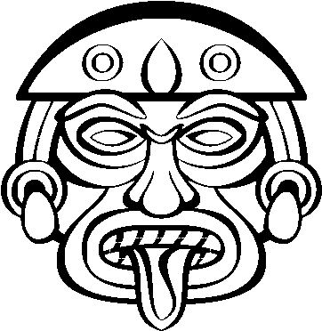 Download Aztec Mask Coloring Page - Aztec Masks Easy To Draw - HD ...