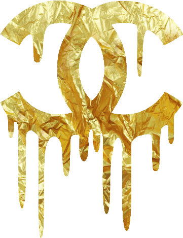 Download Chanel - Dripping - Gold - Logo ️more Pins Like This - Gold ...