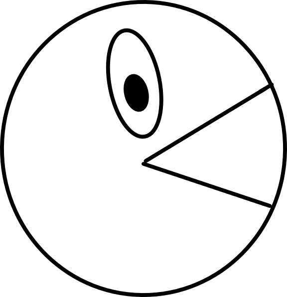 Download HD Pacman Template Pacman Outline Clip Art At Clker Vector ...