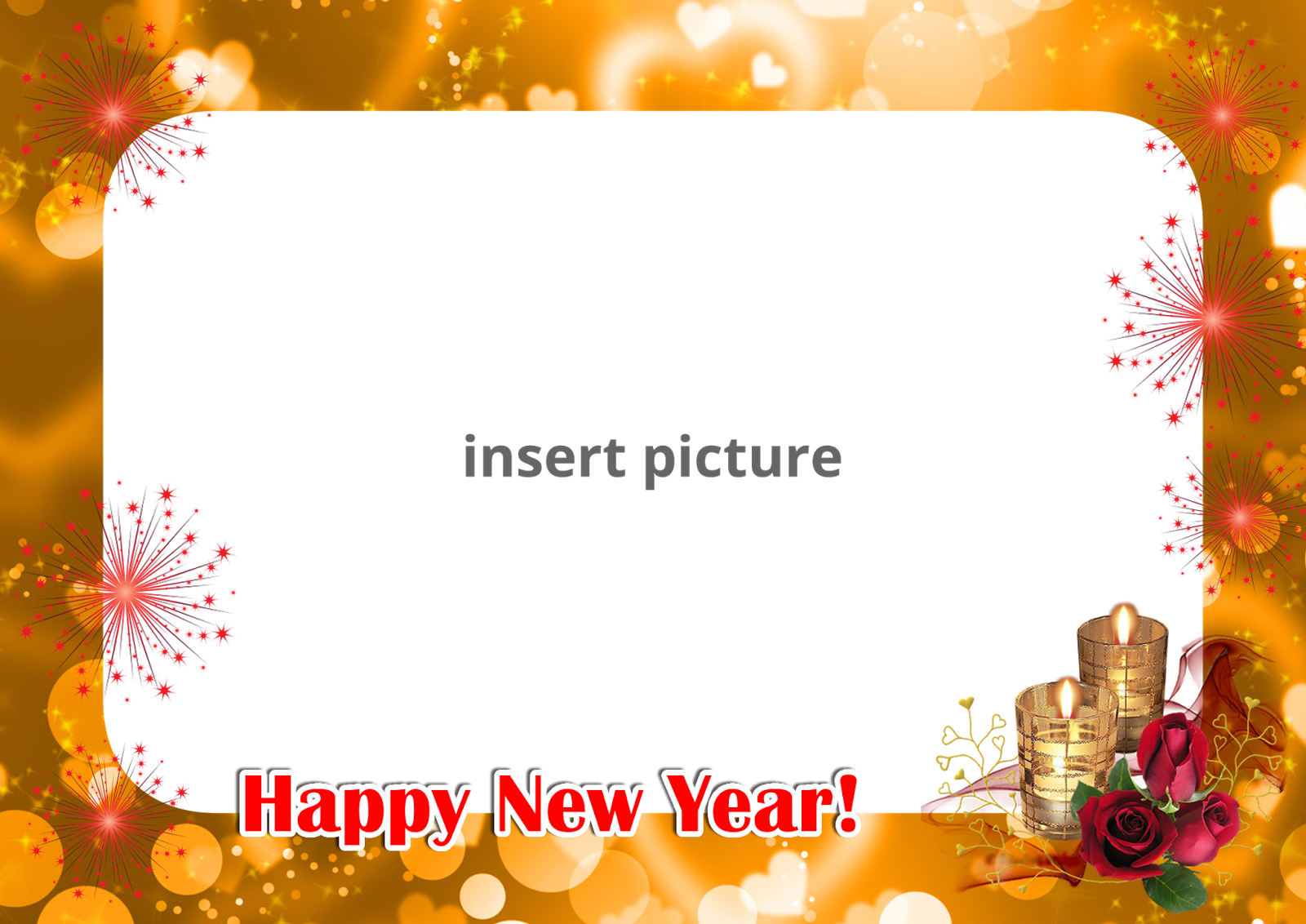 Download HD Download Free Printable Happy New Year Candle Png Frame ...