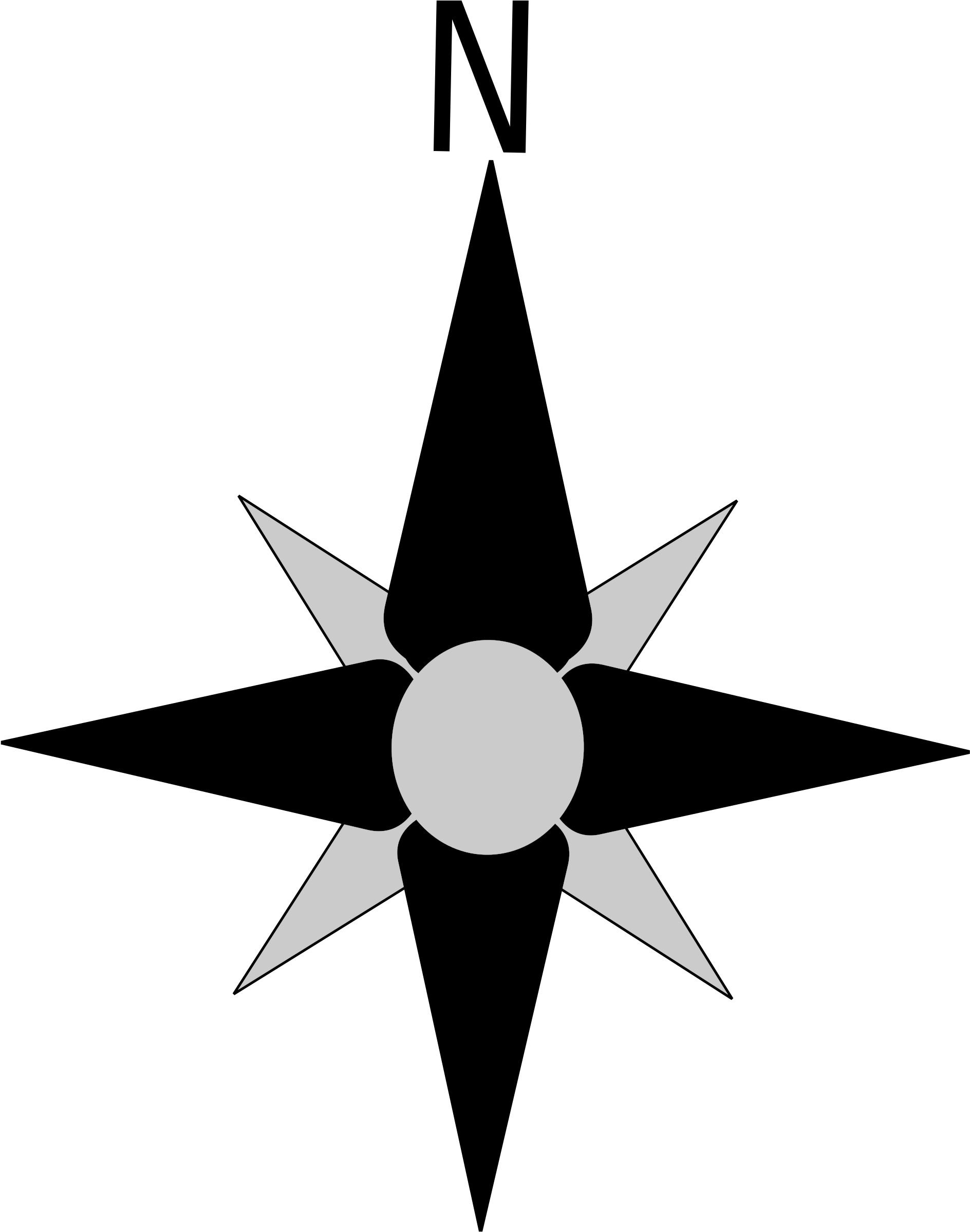 Download HD Big Image - Compass Rose North Arrow Transparent PNG Image ...