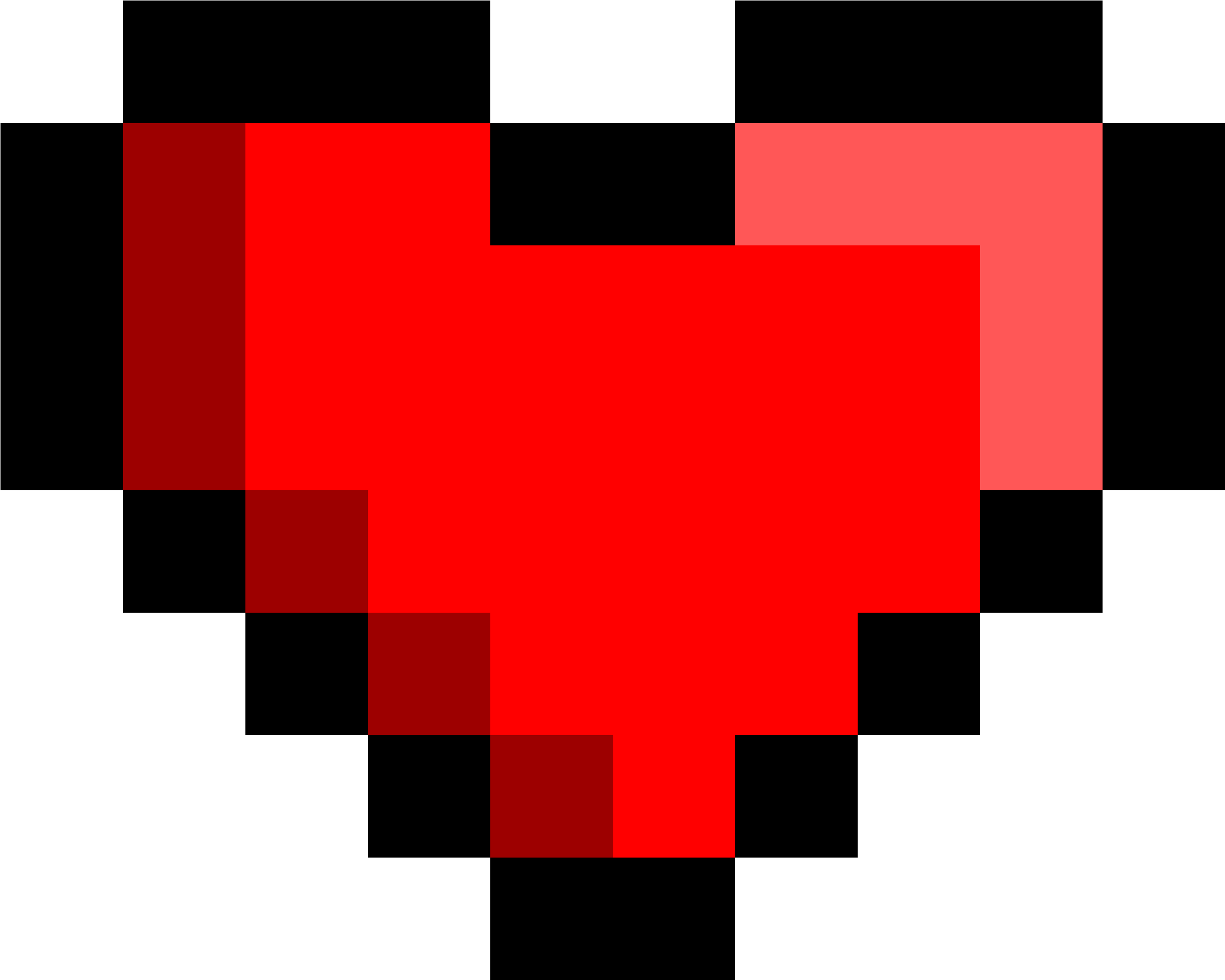 Download 8bit Heart Png Free Library - Heart 8 Bits Png - HD ...