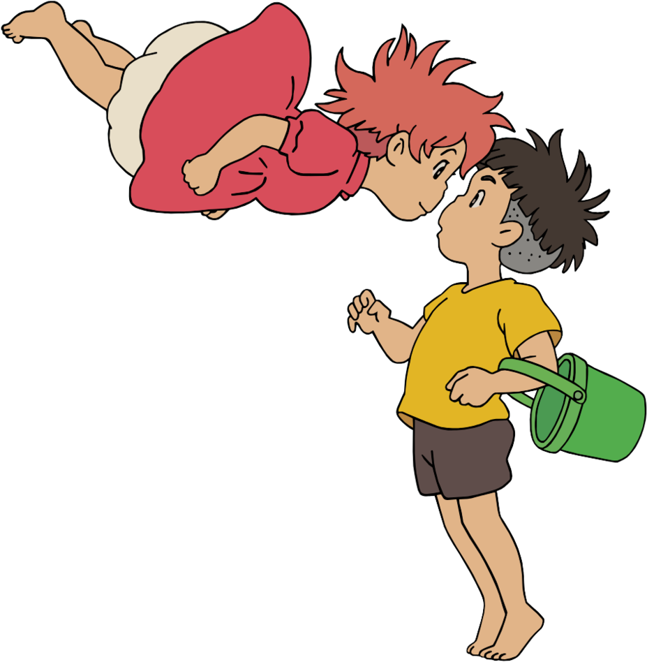 Ponyo And Sosuke Kiss