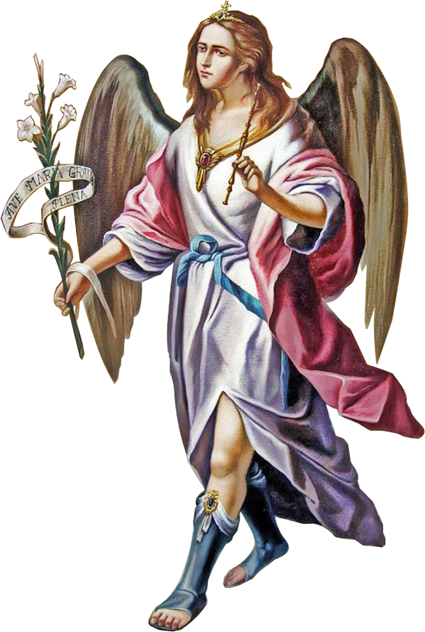 Download HD Clip Library Archangel Drawing Saint Gabriel - Angel ...