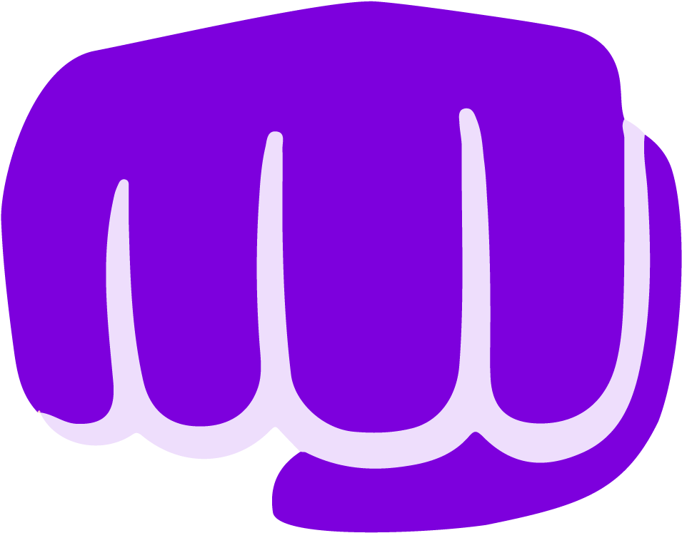 Download HD Fist Bumps - Purple Fist Png Transparent PNG Image ...
