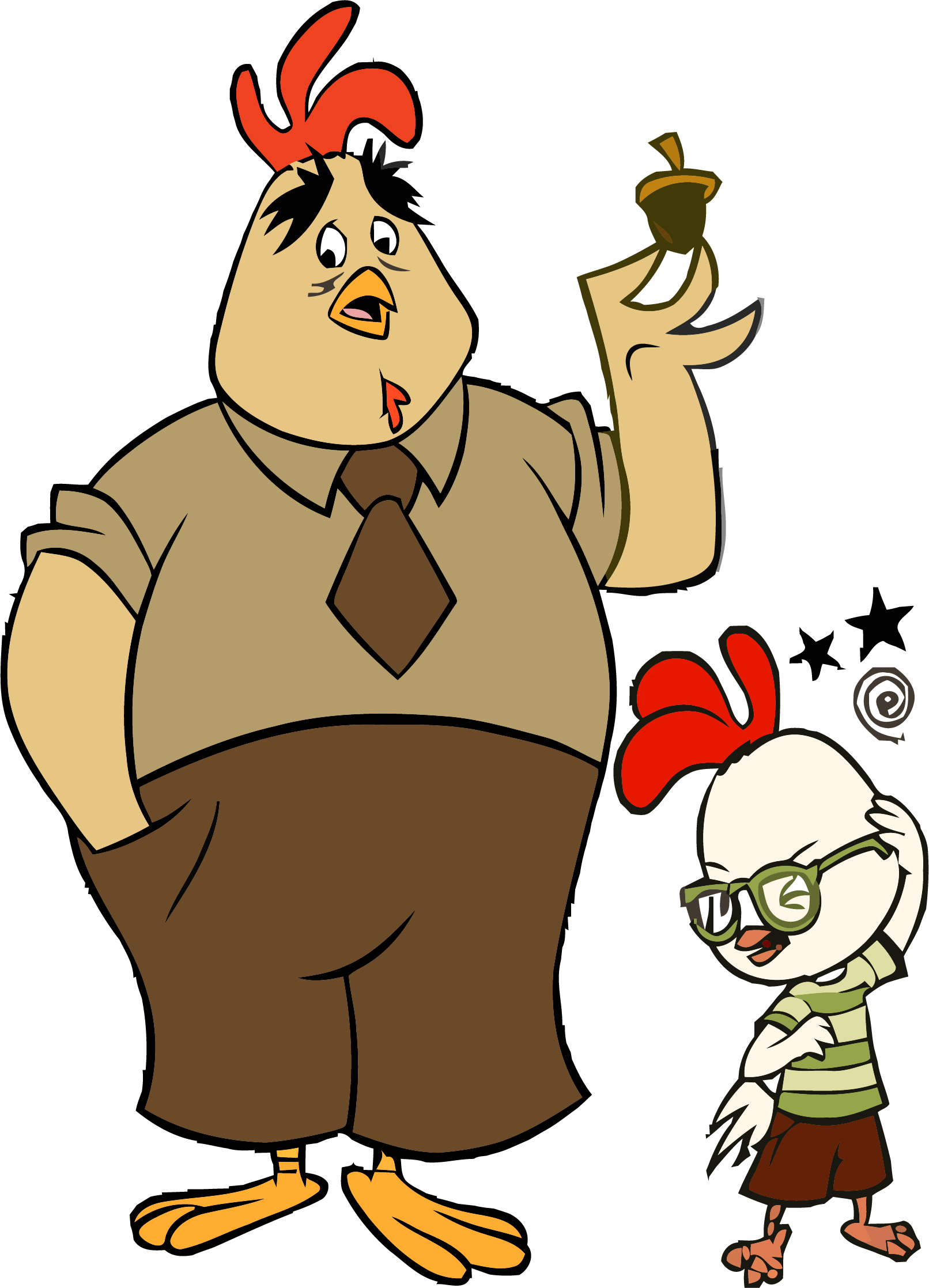 Download HD Chicken Little Buck Cluck My Head Clipart Png - Dibujos De ...