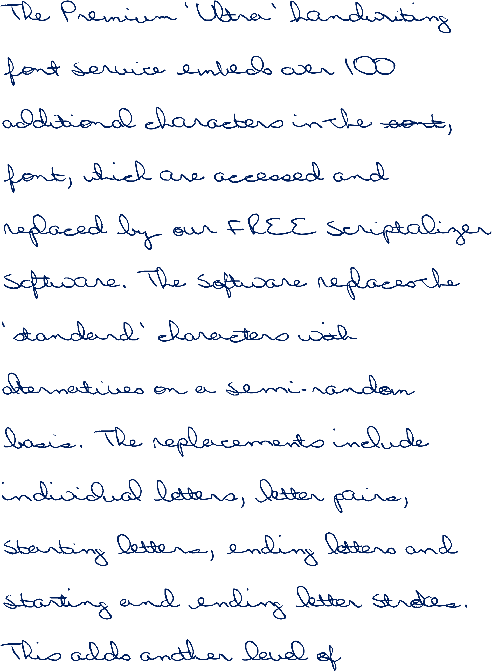 Download The Premium 'ultra' Handwriting Font Service Embeds - Cursive ...