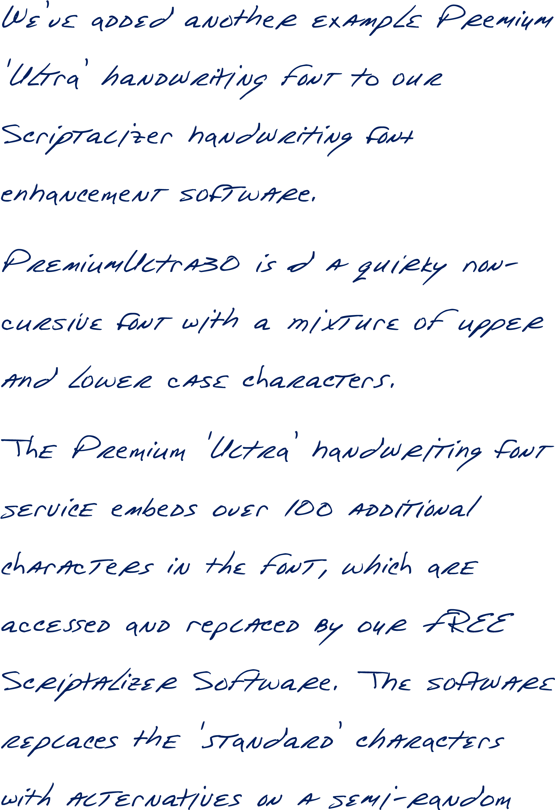 Download The Premium 'ultra' Handwriting Font Service Embeds - Non ...