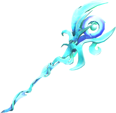 Download Mystical Staff Of Cyan Lightning Magic - Lightning Staff Png ...