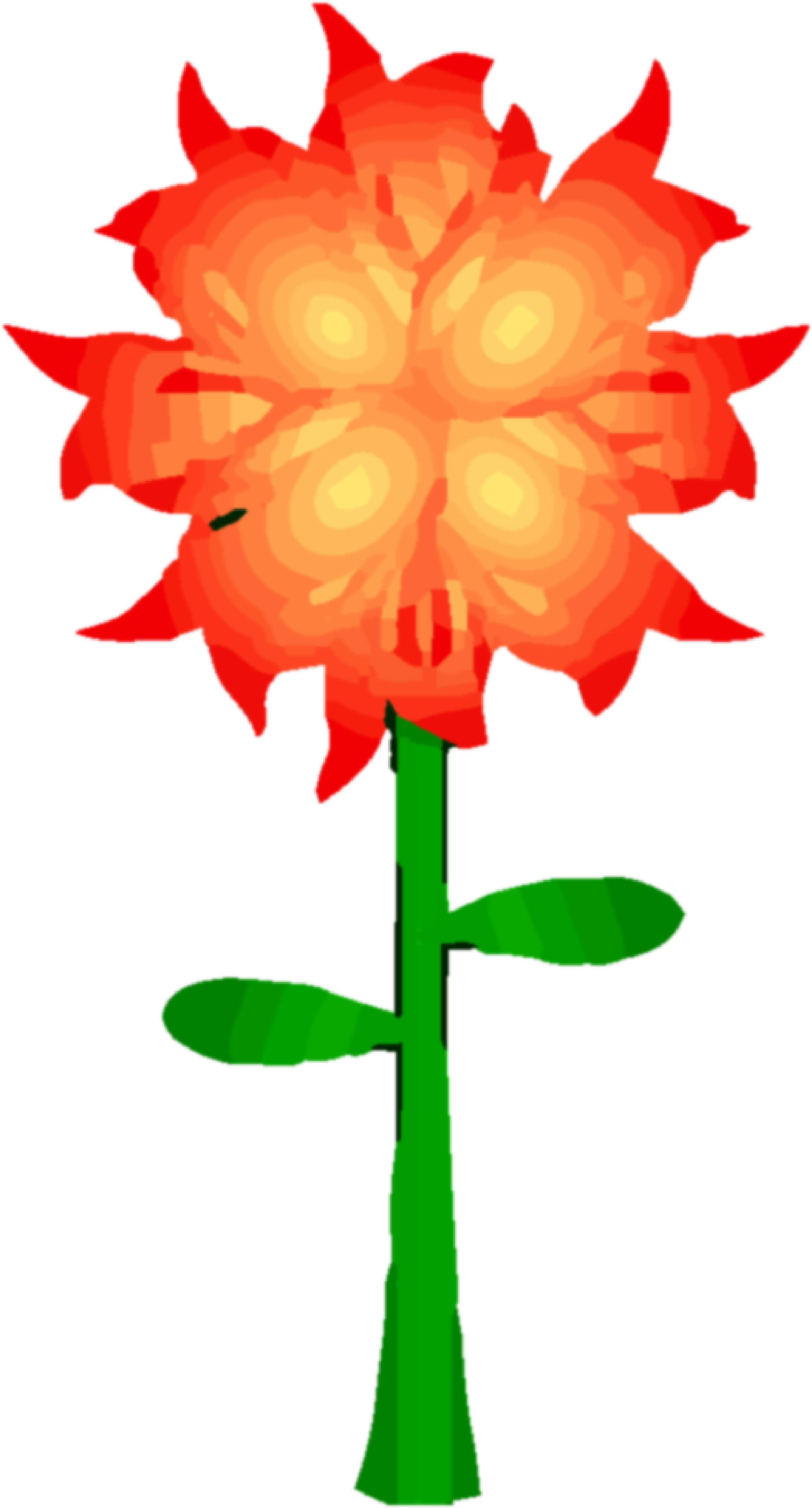 Download HD Fire Flower Png Clipart - Fire Flower Clip Art Transparent ...