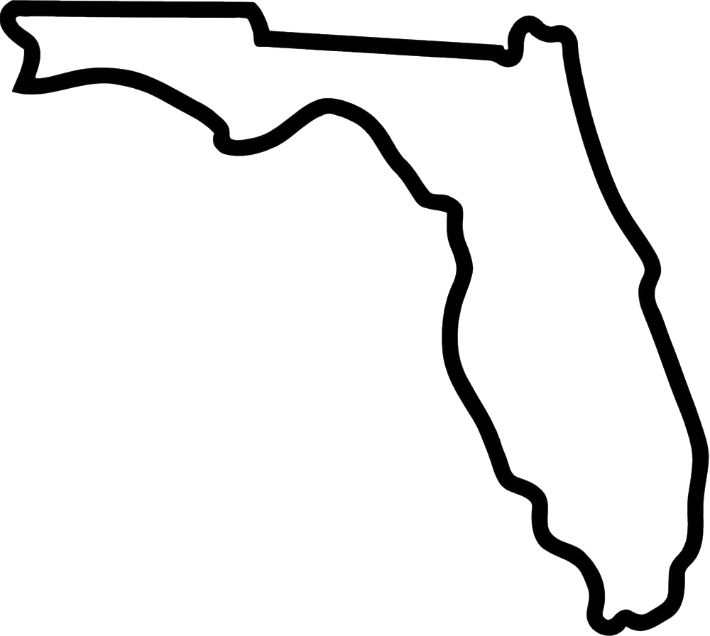 Download Outline Of Florida Png - Clip Art Florida Outline - HD ...