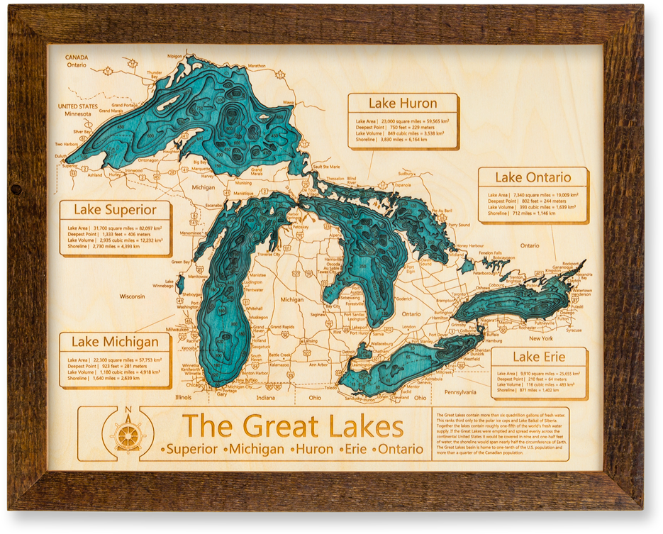 Download HD Rustic - Clipart Great Lakes Map Transparent PNG Image ...